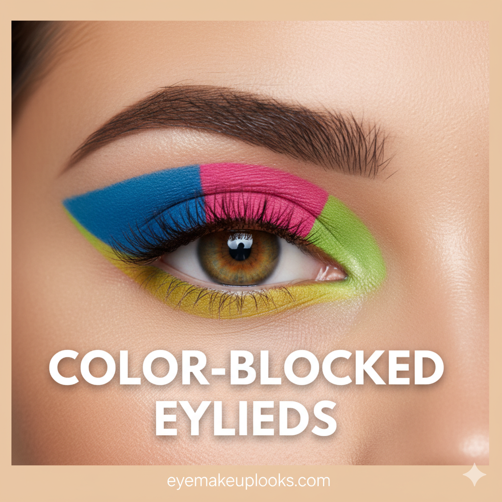 Color-Blocked Eyelids: The Bold Eye Makeup Trend Taking Over 2025